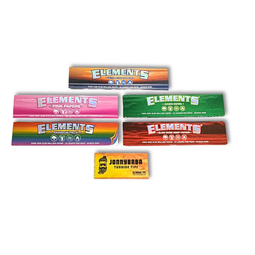 Elements Rolling Paper Sampler Pack – Jonnybaba Lifestyle