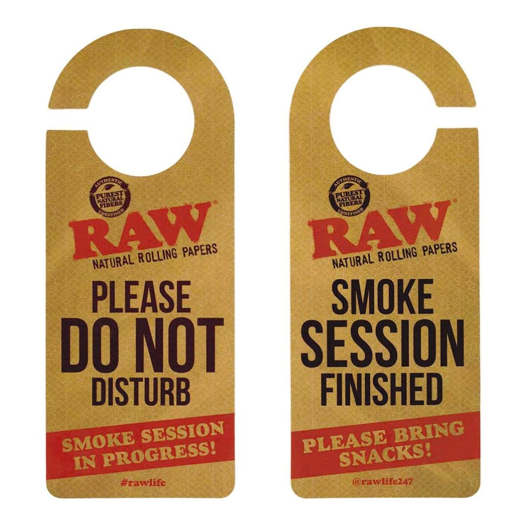 RAW Do Not Disturb Sign – Double-Sided Smoke Session Door Hanger ...